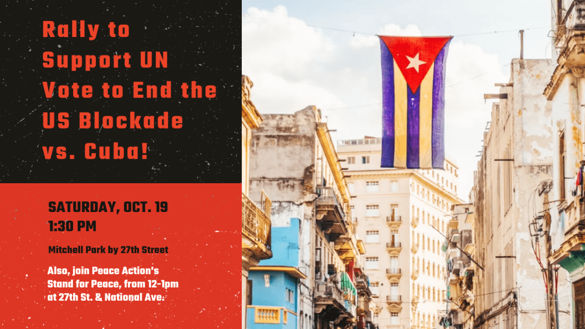 MKE Oct. 19 Rally to Support UN Vote to End the US Blockade vs. Cuba ...